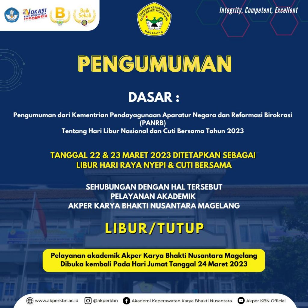 PENGUMUMAN LIBUR HARI RAYA NYEPI & CUTI BERSAMA – Akademi Keperawatan ...